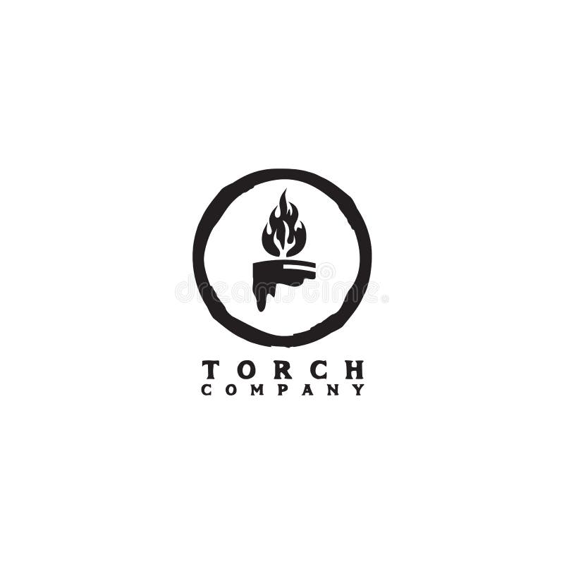 Torch Logo Design Vector Template Stock Vector - Illustration of simple ...