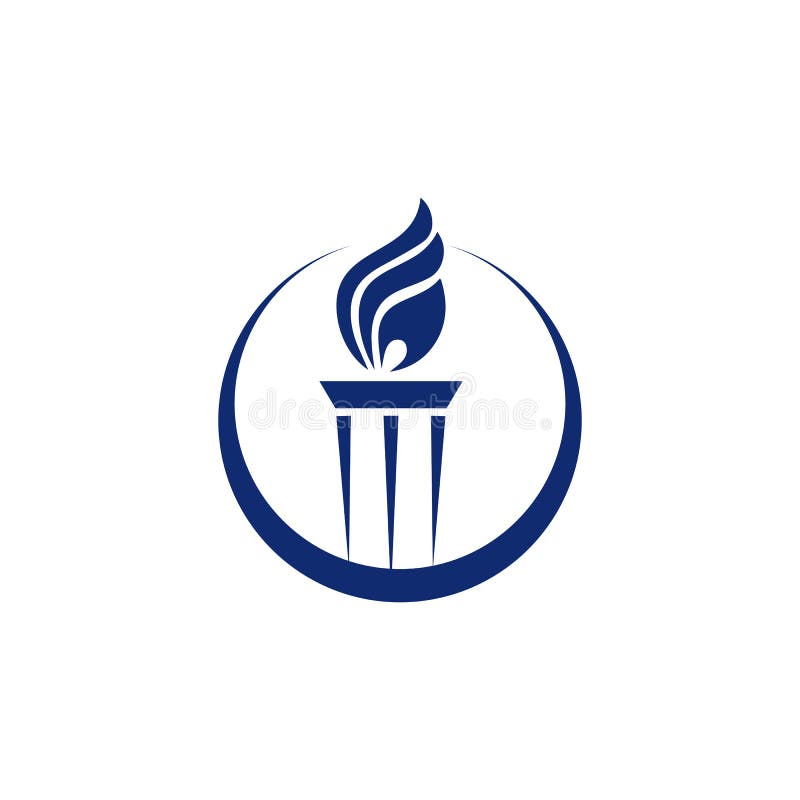 Torch Logo Design Vector Template Stock Illustration - Illustration of ...