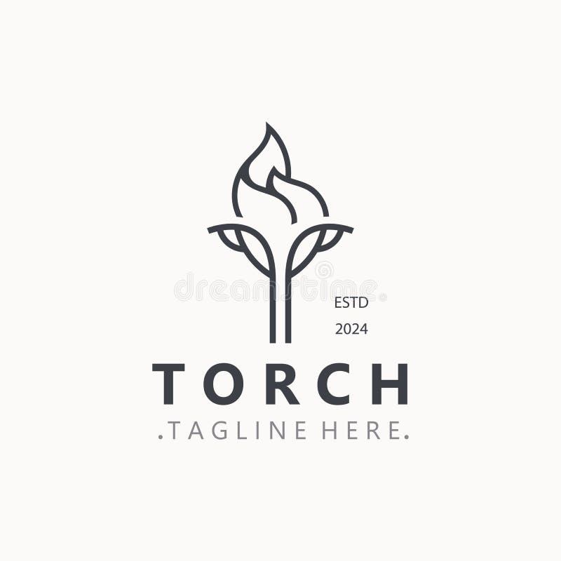 Torch Logo Graphic, Olympics Flame Modern Design Element Simple ...