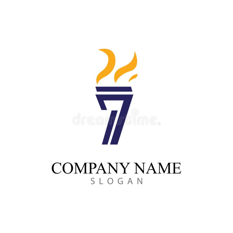 Torch Logo Icon with Concept Vector Illustration Template Stock Vector ...