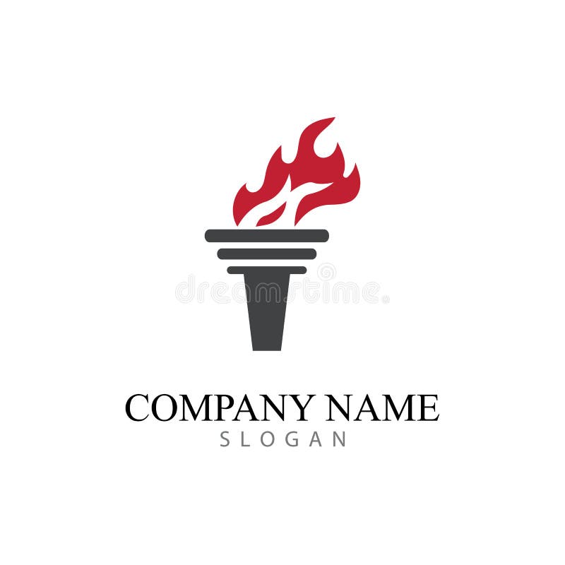 Torch Logo Icon with Concept Vector Illustration Template Stock Vector ...