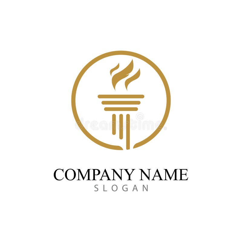 Torch Logo Icon with Concept Vector Illustration Template Stock Vector ...