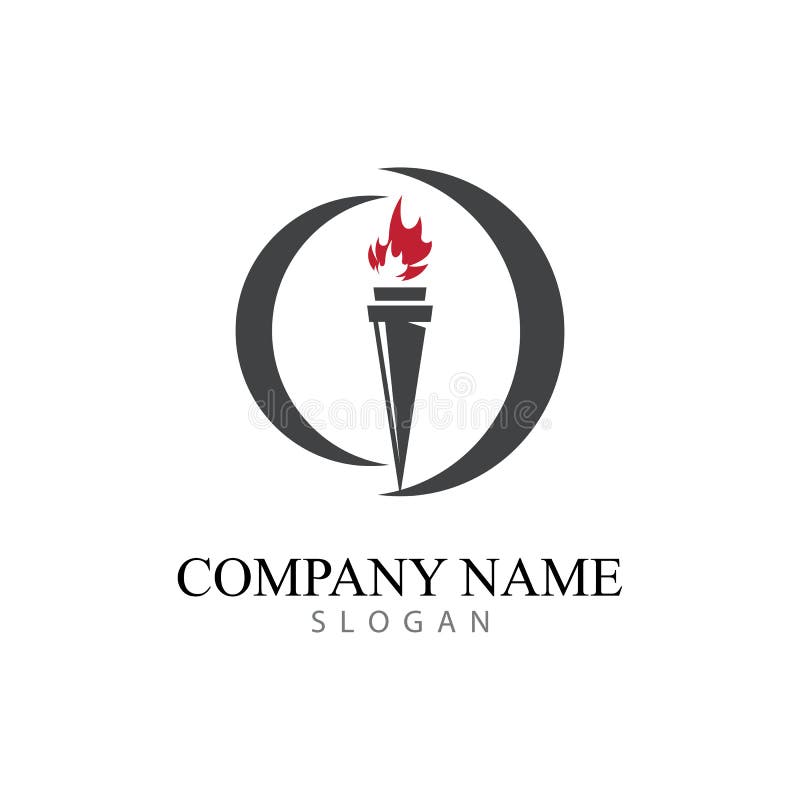 Torch Logo Icon with Concept Vector Illustration Template Stock Vector ...