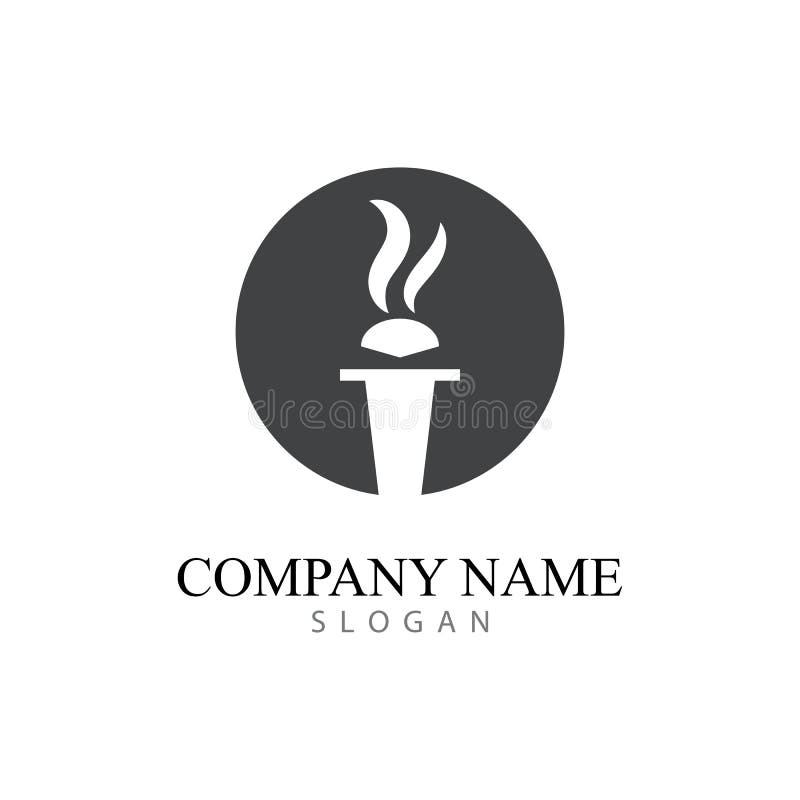 Torch Logo Icon with Concept Vector Illustration Template Stock Vector ...