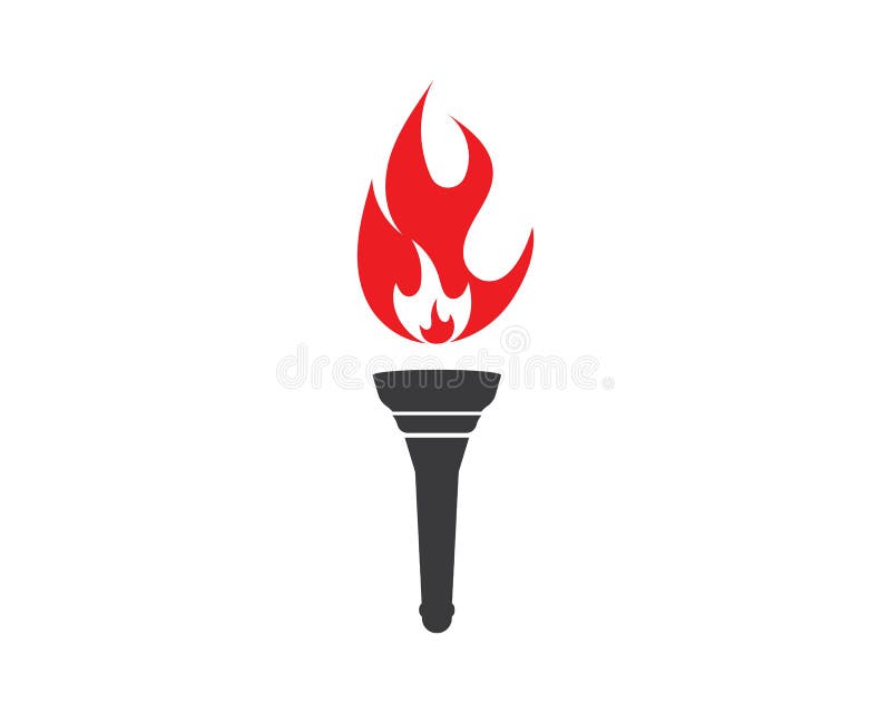 Torch Logo Icon Illustration Vector Design Stock Vector - Illustration ...