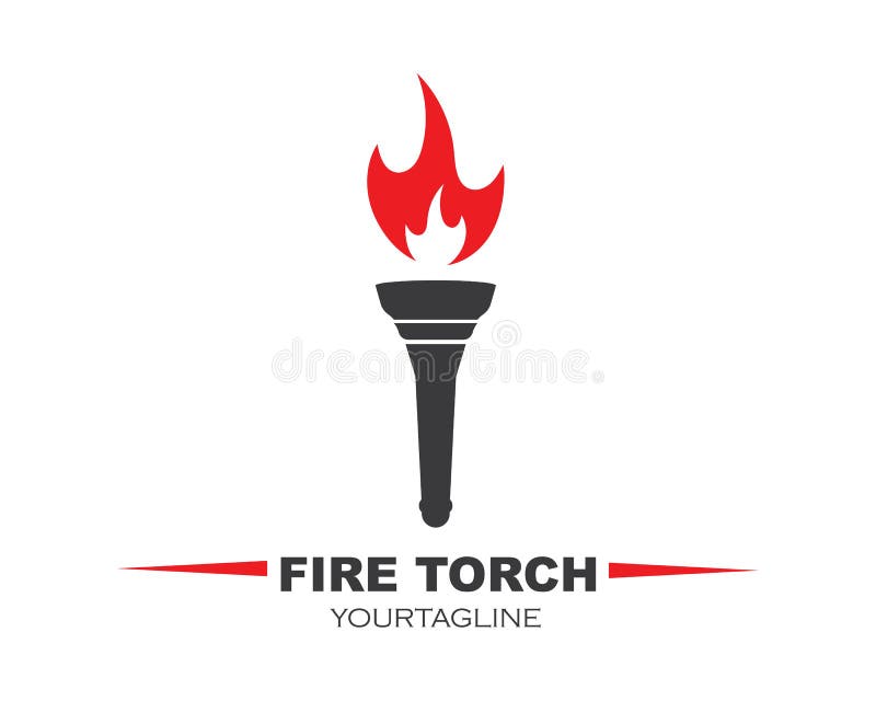 Torch Logo Icon Illustration Vector Design Stock Vector - Illustration ...