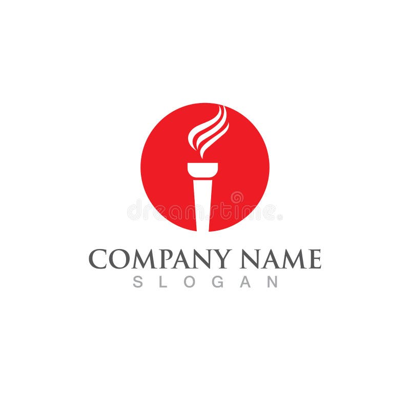Torch Logo and Symbol Vector Stock Vector - Illustration of emblem ...