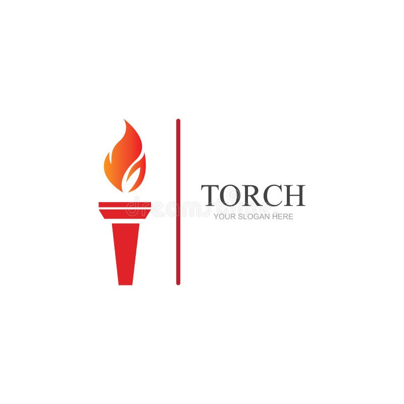 Torch Logo Template Vector Symbol Illustration Design Stock Vector ...