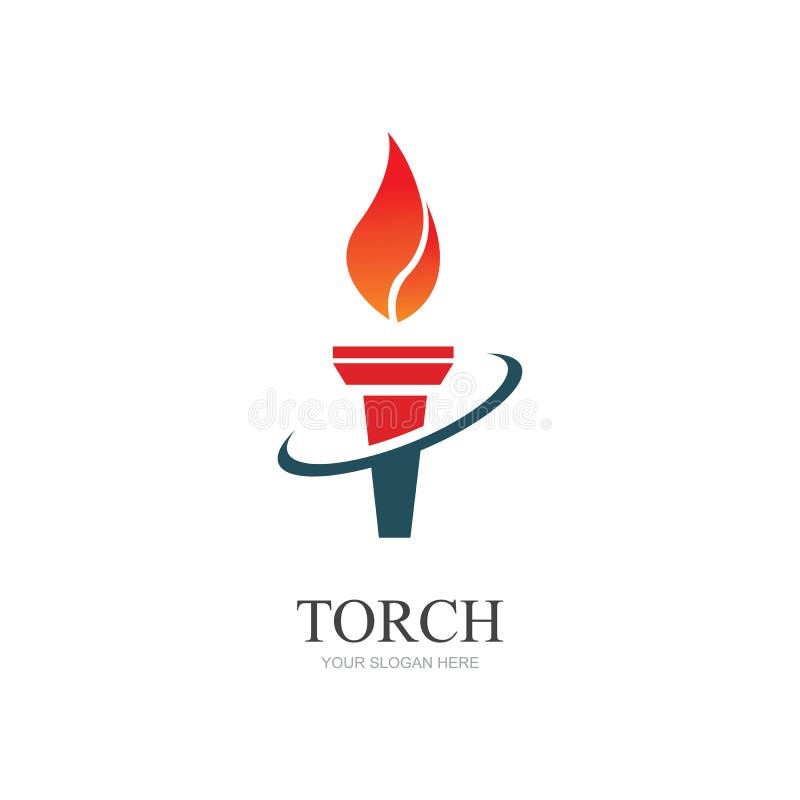 Torch Logo Template Vector Symbol Illustration Design Stock Vector ...