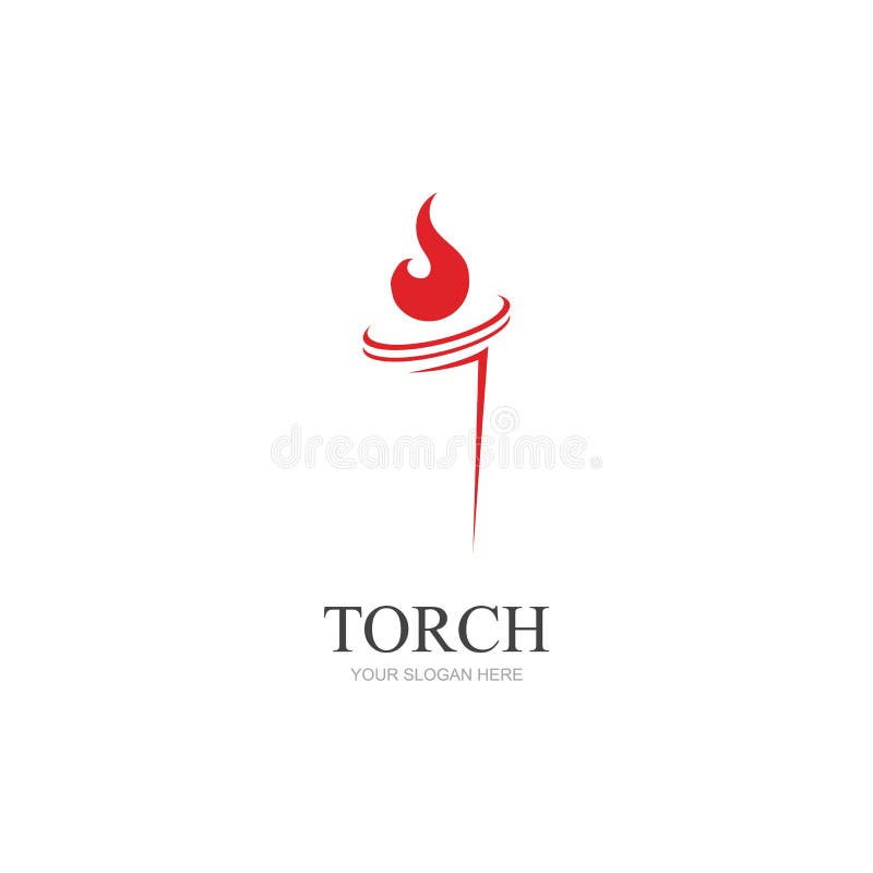 Torch Logo Template Vector Symbol Illustration Design Stock Vector ...