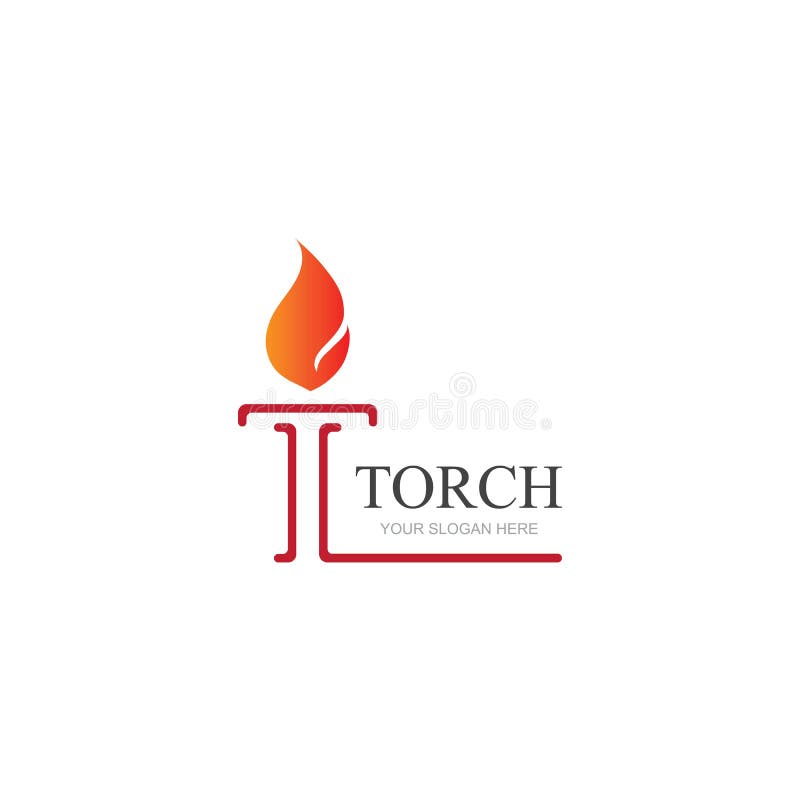 Torch Logo Template Vector Symbol Illustration Design Stock Vector ...