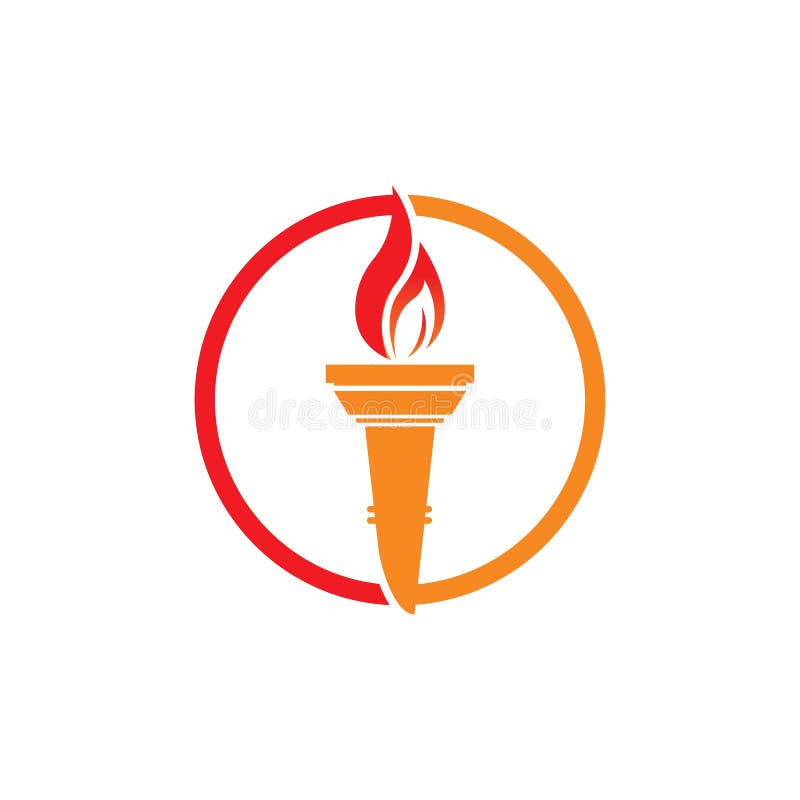 Torch Logo Template Vector Symbol Illustration Design Stock Vector ...
