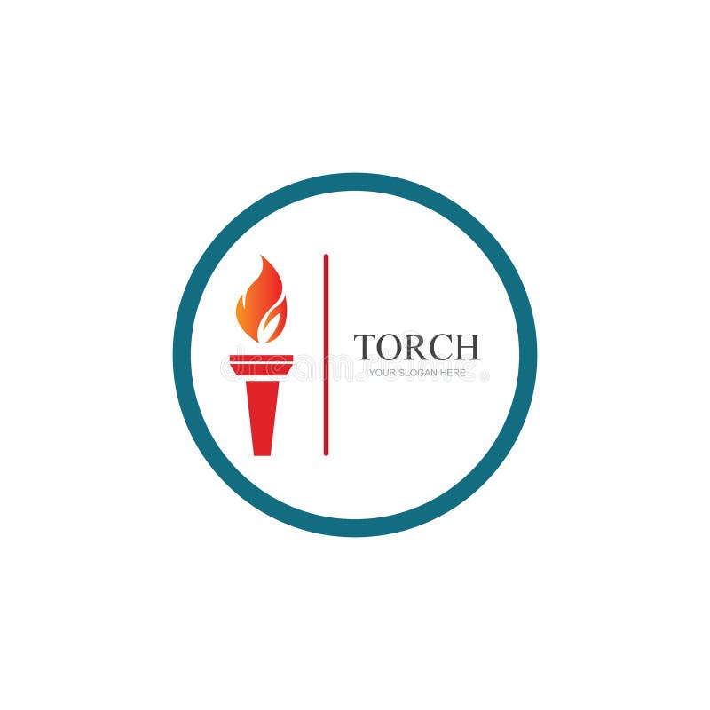 Torch Logo Template Vector Symbol Illustration Design Stock Vector ...