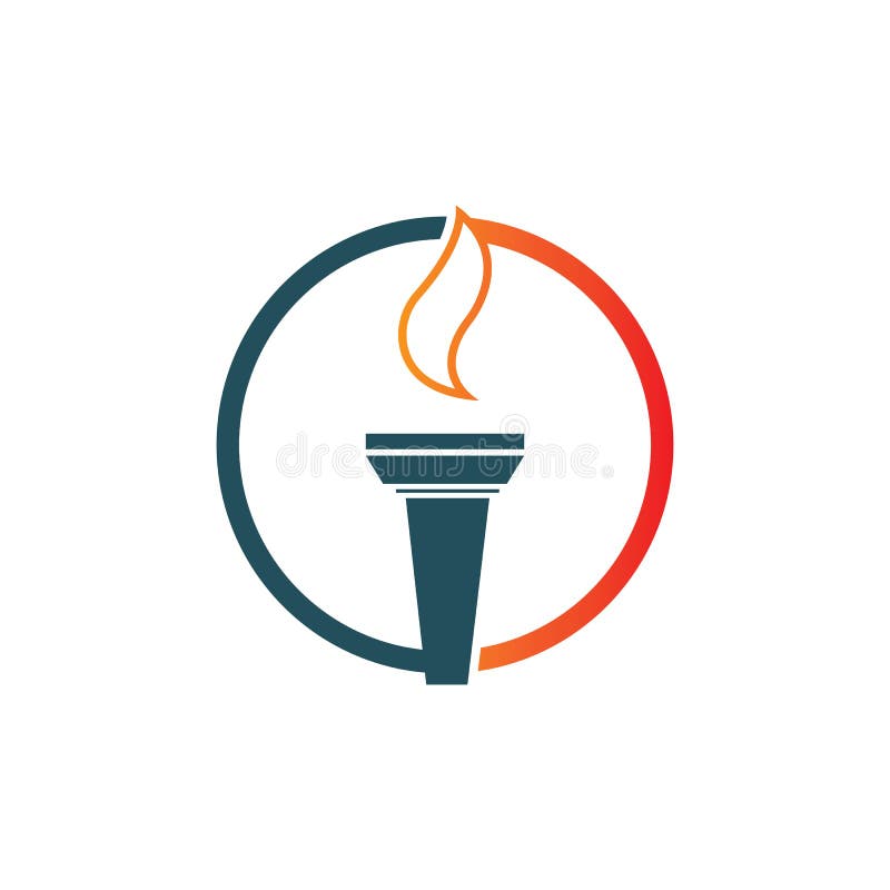 Torch Logo Template Vector Symbol Illustration Design Stock Vector ...