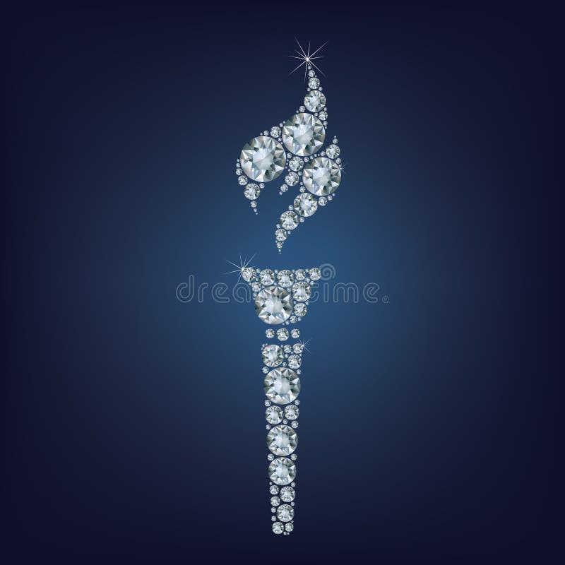 Torch Made a Lot of Diamonds Stock Vector - Illustration of flame ...