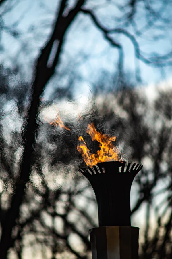 Eternal flame stock image. Image of torch, trees, park - 146813385