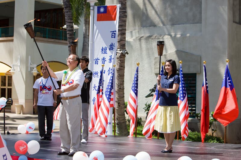 Torch of Peace - Rep of China Taiwan Centennial 5 Editorial Photo ...