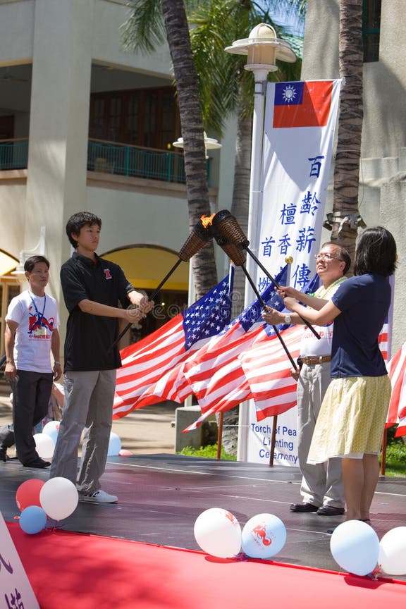 Torch of Peace - Rep of China Taiwan Centennial 6 Editorial Photography ...