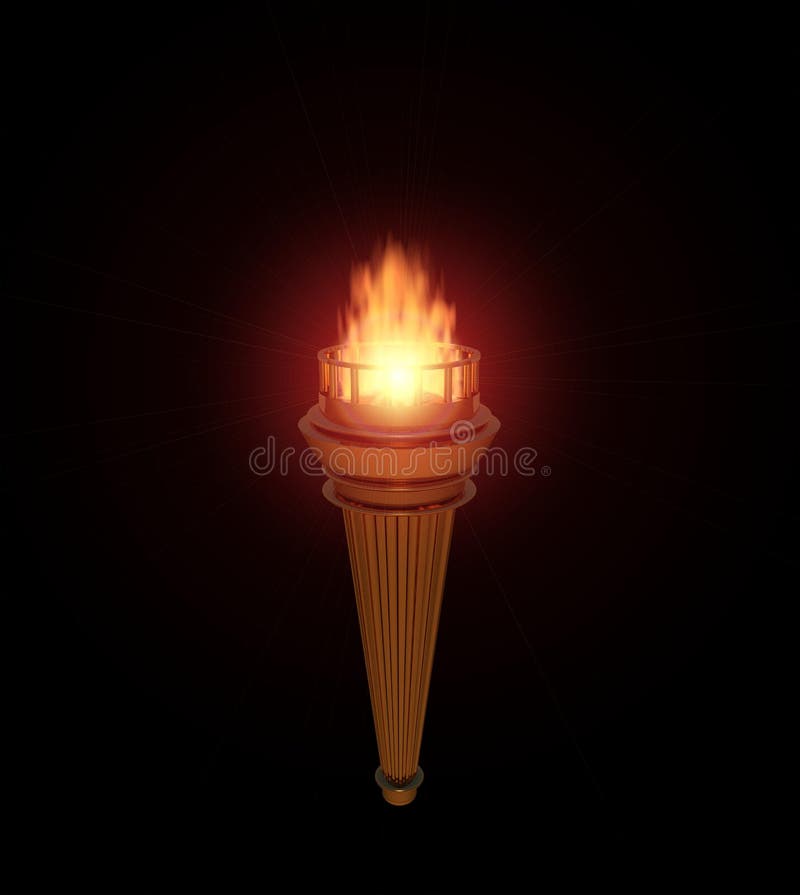 Torch plain stock illustration. Illustration of heat, illumination ...