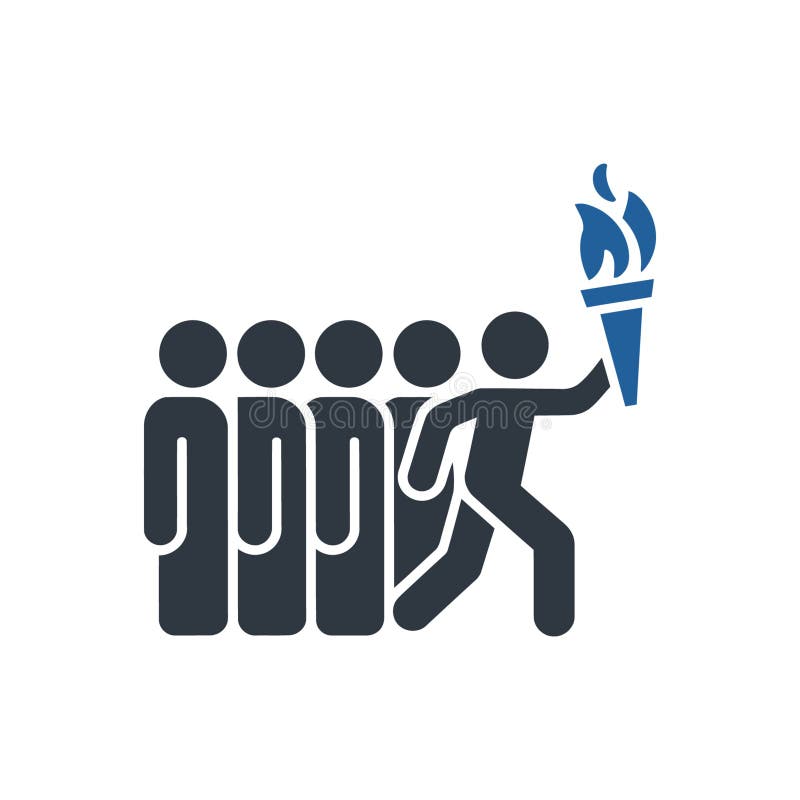 Torch Relay Team Icon stock vector. Illustration of sign - 349823757