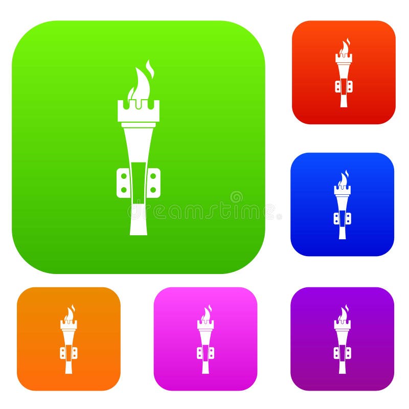 Torch set collection stock vector. Illustration of heat - 98508563