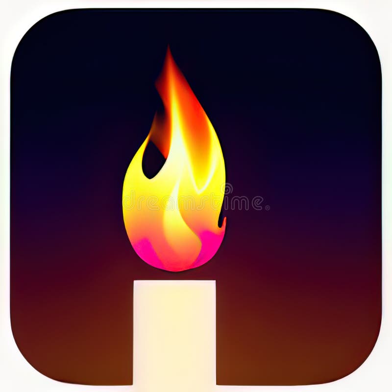 Torch Software App Icon. Generative AI. Stock Photo - Image of purple ...