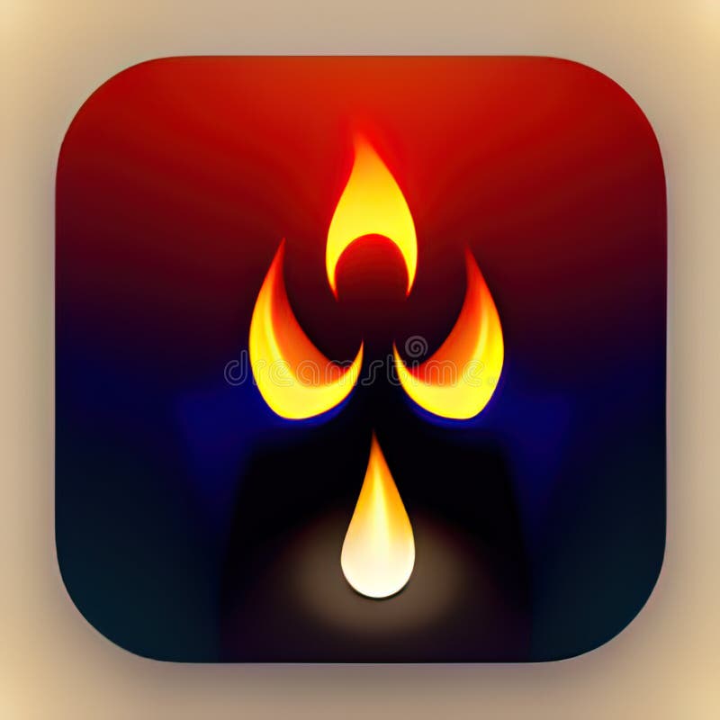Torch Software App Icon. Generative AI. Stock Image - Image of glowing ...
