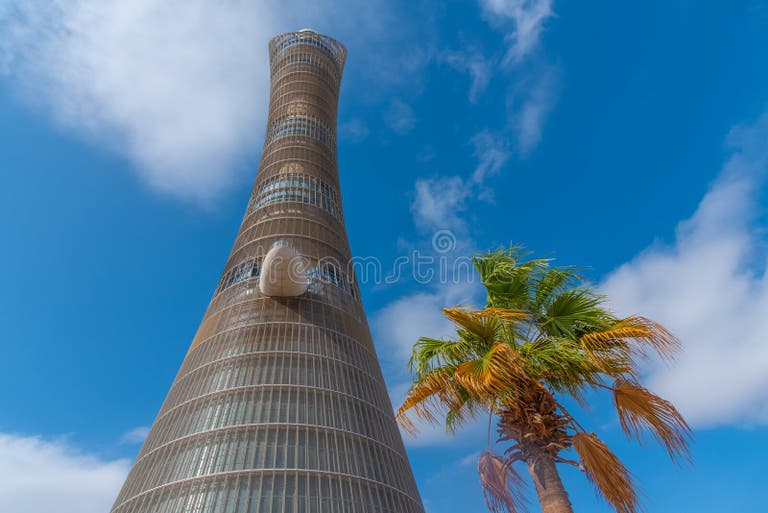 The Torch Tower in Doha, Qatar Editorial Stock Image - Image of luxury ...