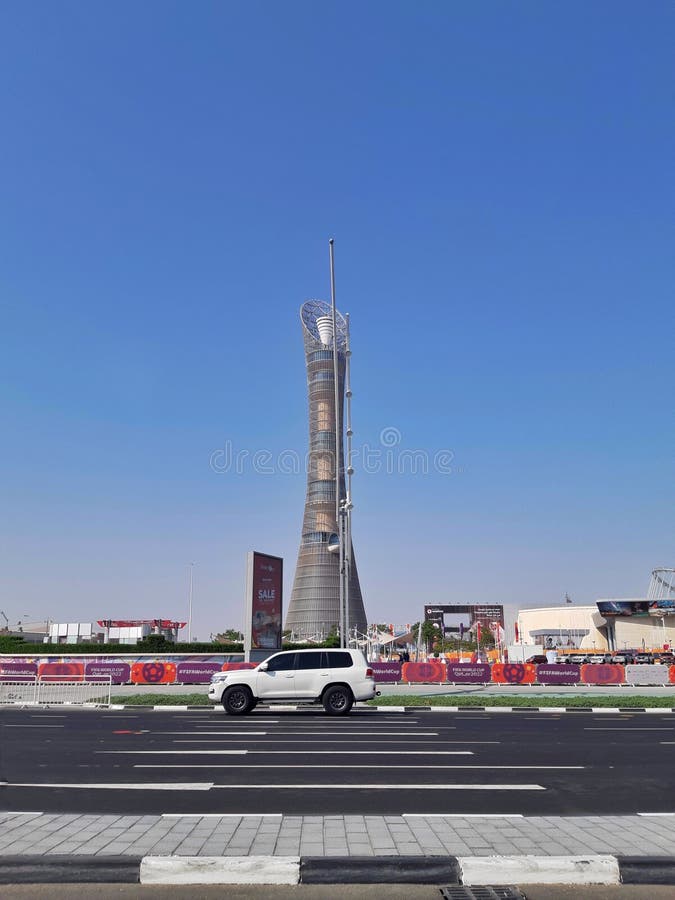 Torch Tower Qatar editorial stock image. Image of qatar - 261866754