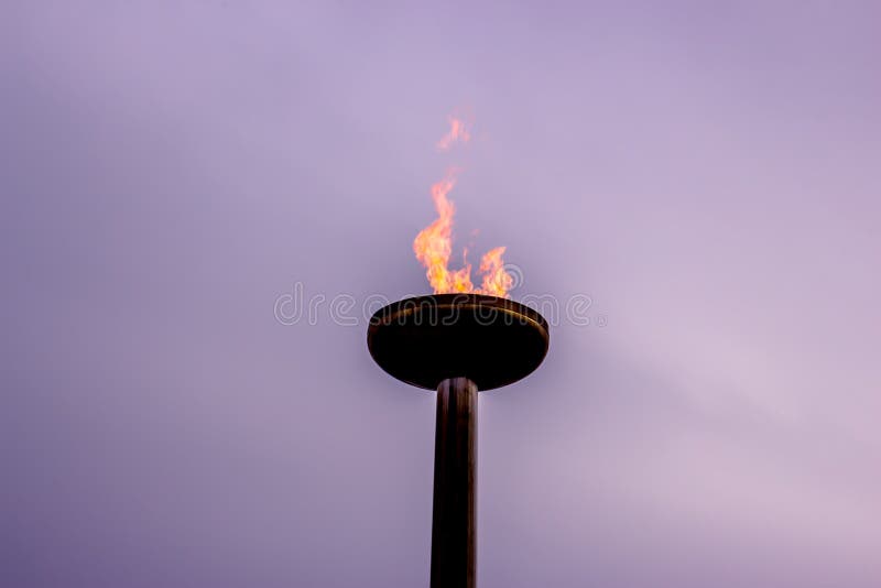 A torch under the sky. stock image. Image of fire, heat - 108080213