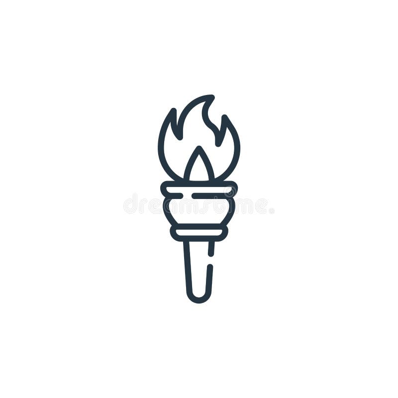 Torch Vector Icon. Torch Editable Stroke. Torch Linear Symbol for Use ...