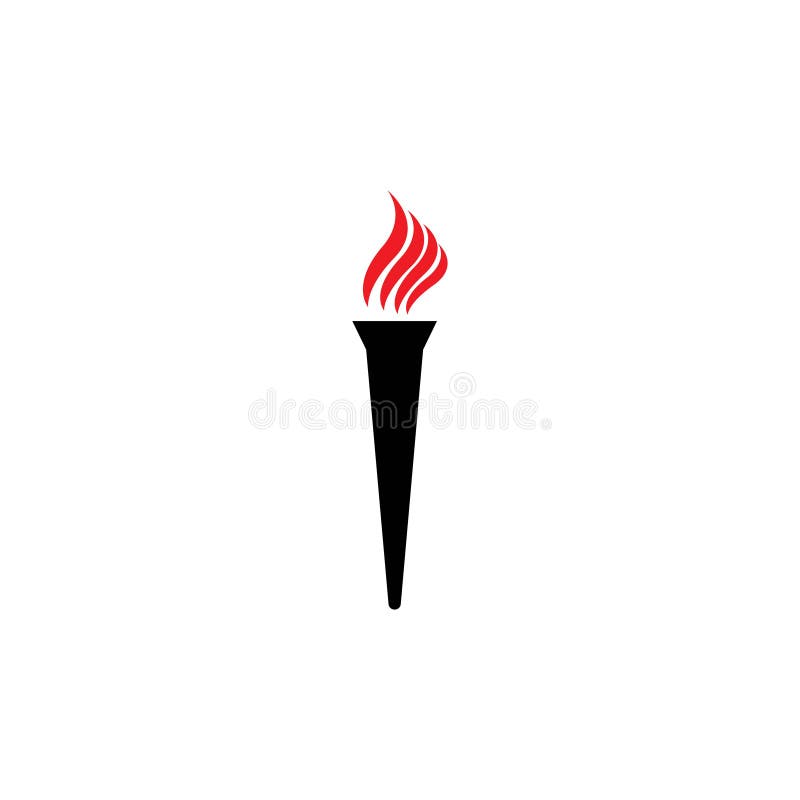 Torch Vector Icon Illustration Design Template Isolated Stock Vector ...