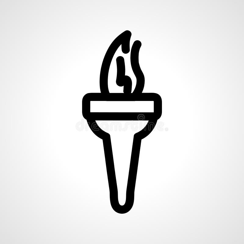 Torch Line Icon. Torch Linear Outline Icon Stock Vector - Illustration ...
