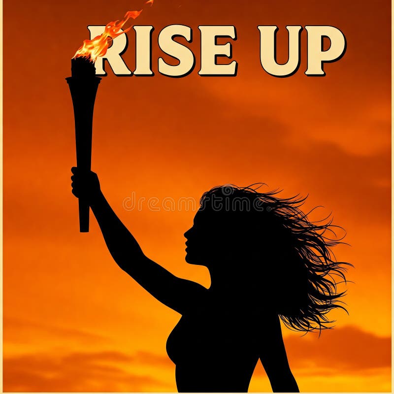 Torchbearer of Justice and Hope Stock Illustration - Illustration of ...