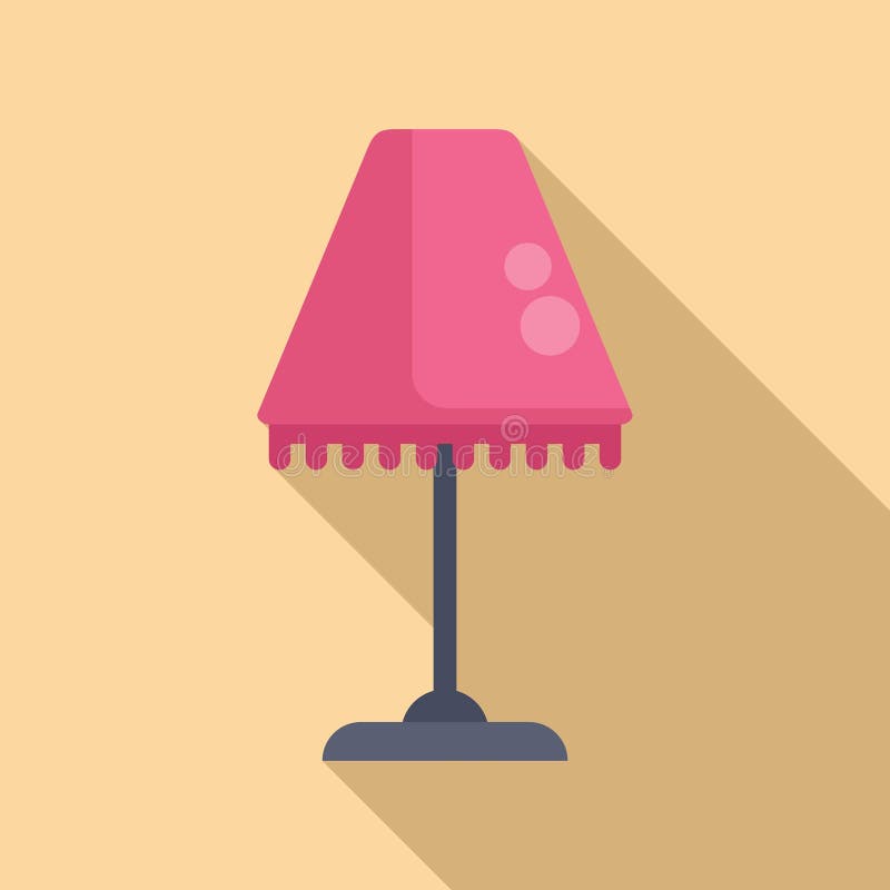 Torcher Lamp Icon Flat Vector. Room Table Design Stock Vector - Illustration of wall ...