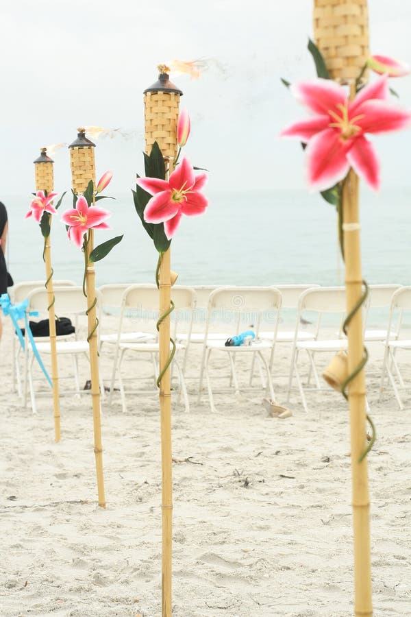 Tiki Torches stock photo. Image of beach, shore, tropical - 36350088