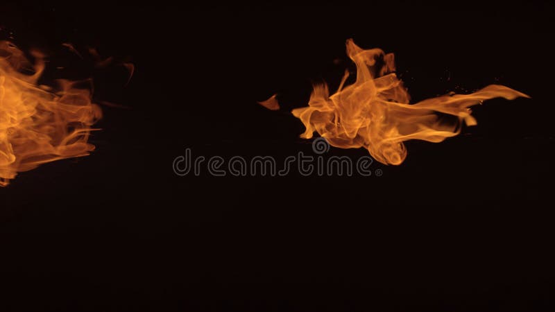 Flame Crossing the Screen Horizontally Stock Image - Image of darkness ...