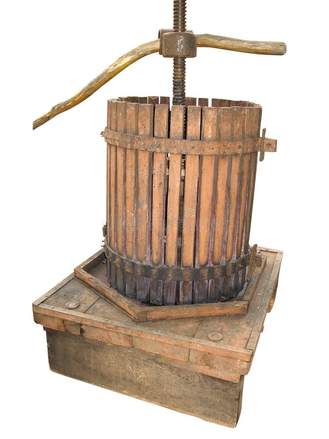 Torchio Antico Isolato Su Bianco Immagine Stock - Immagine di rosso ...