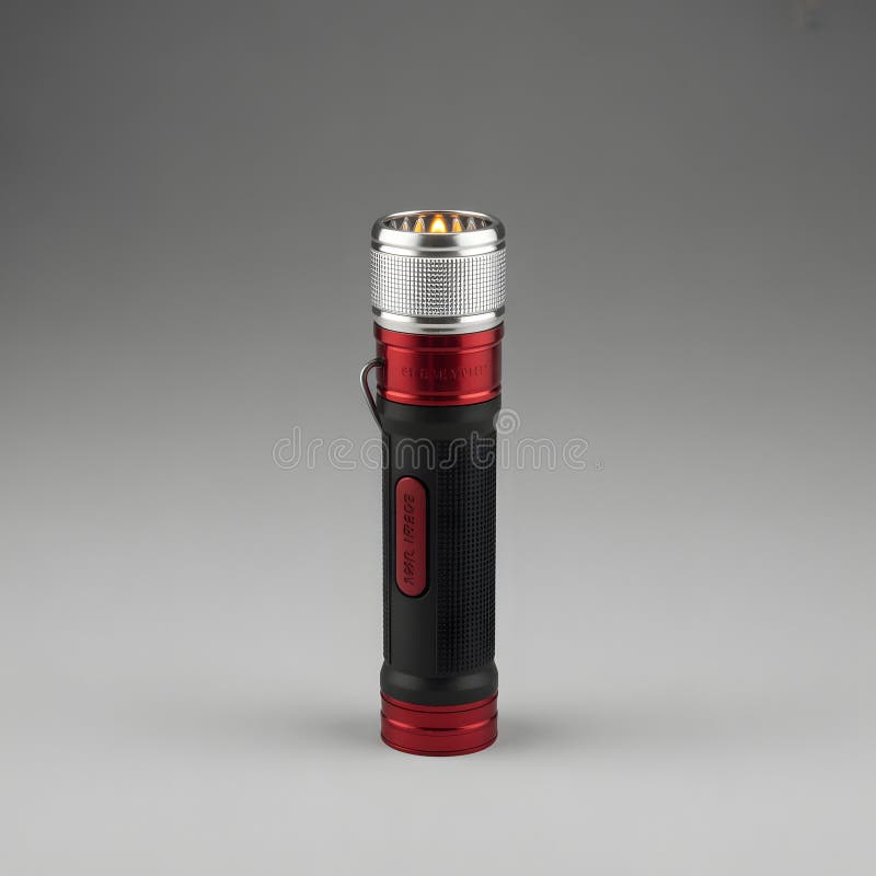 Torchlight with Rubber Grip on White Studio Background Stock ...