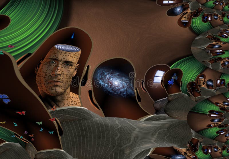 Homme tordu illustration stock. Illustration du réflexion - 67689104