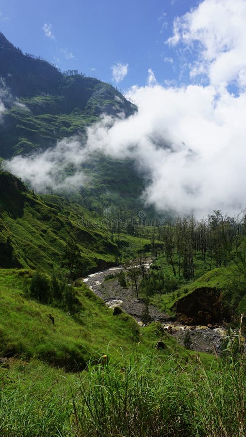 Torean Track with Cloud Mountain View Stock Image - Image of mountain ...