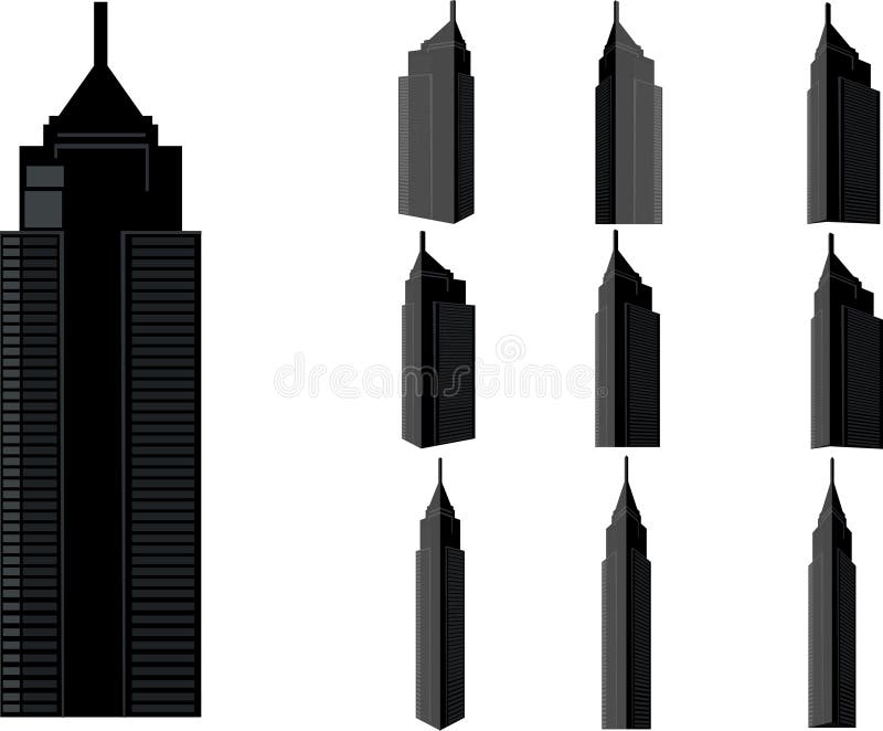 Toren Die Vectorreeks Bouwen Vector Illustratie - Illustration of ...