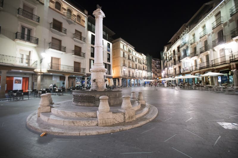 El Torico Fountain in Plaza Carlos Castel. Closeup of the Fountain with ...