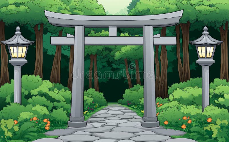 A Torii Forest Set Against an Overcast Backdrop is Commonly Used As an ...