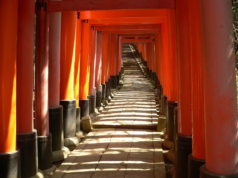 Torii at Fushimi Inari Shrine Stock Photo - Image of inari, jina: 619786