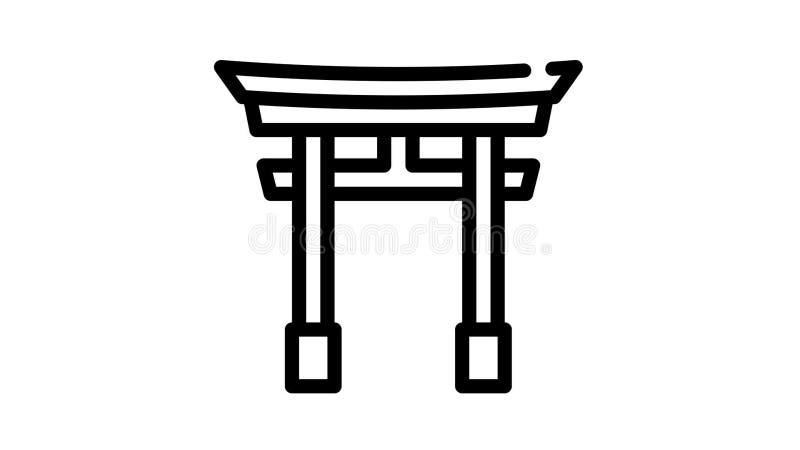 Torii Gate Shinto Symbol Gold Texture Glitter Dust Reveal on Blue Shiny ...