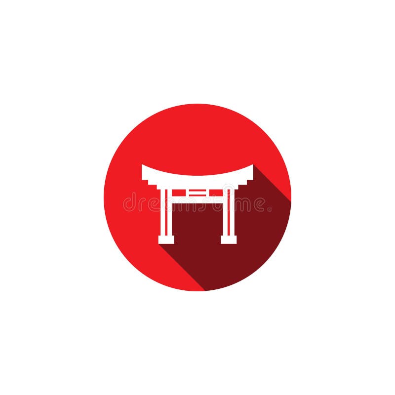 Torii gate Icon stock vector. Illustration of logo, shrine - 258274183