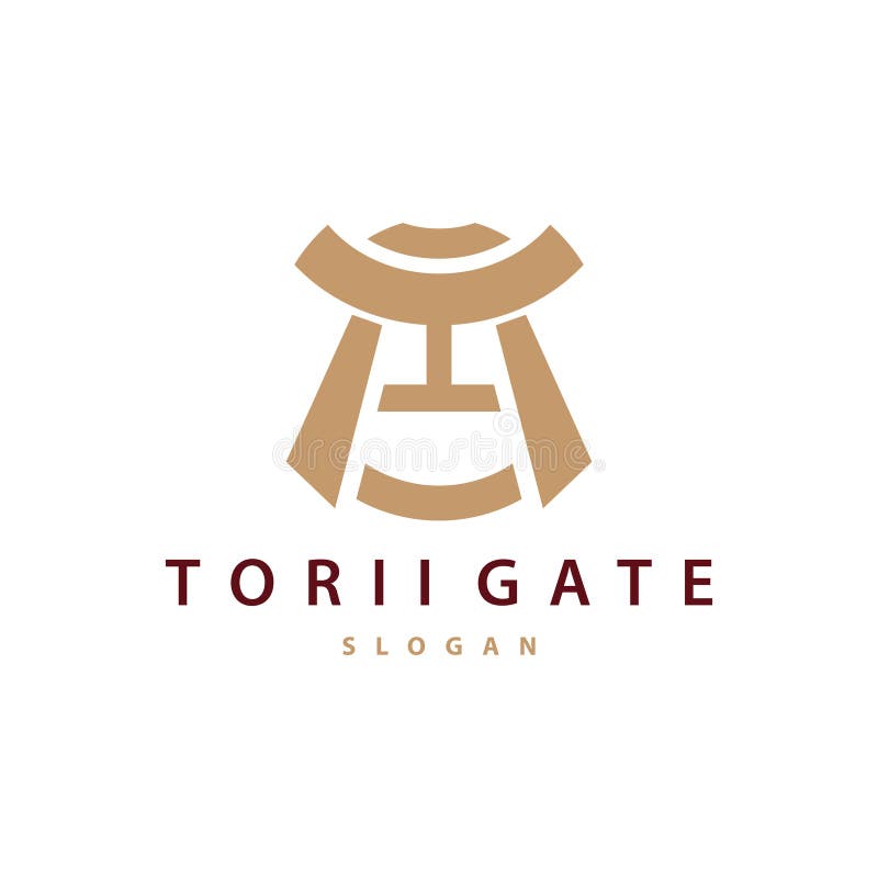 Torii Gate Logo Design Vector Minimalist Illustration Template Stock ...