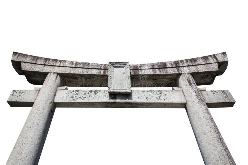 Torii Gate, Japanese Shrine Gate Isolated on White Background Stock ...