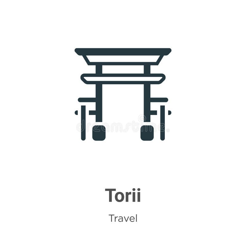 Torii Vector Icon on White Background. Flat Vector Torii Icon Symbol ...